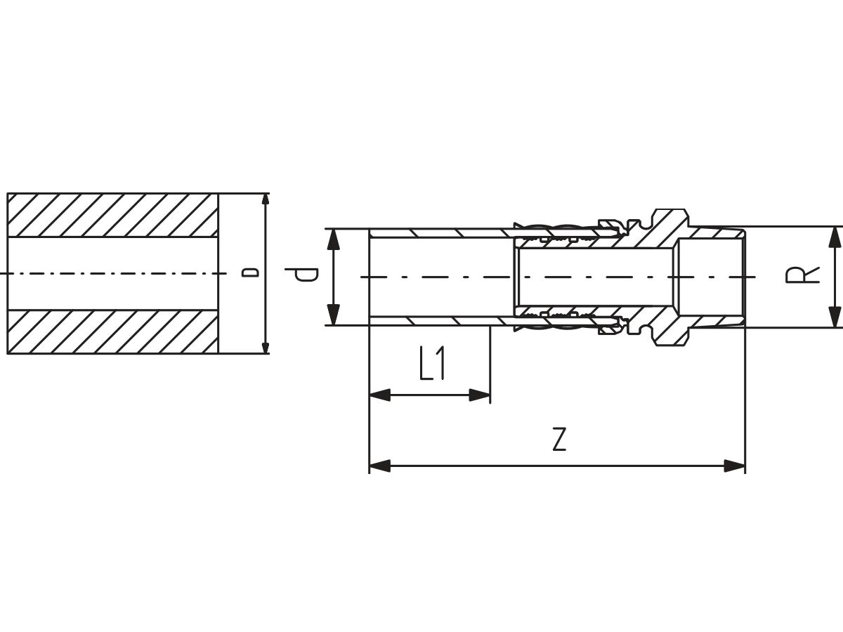 Cool-Fit 2.0 Insulated Male Adaptor Stainless Steel 63mm x 50mm Male ...