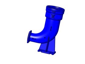 Dimax Hydrant Bend Socket - Flange PN16 150-80mm x 90 Degree from Reece