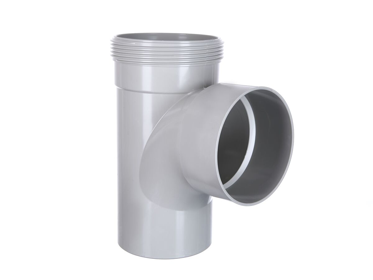 DWV Junction 100mm x 90 Degree Male & Female Plain from Reece