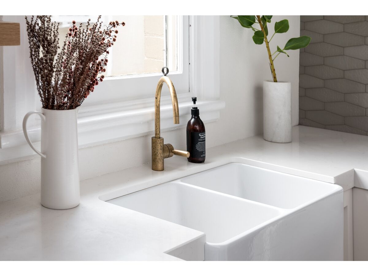 Turner Hastings Novi Double Bowl Fine Fireclay Butler Sink - Double ...