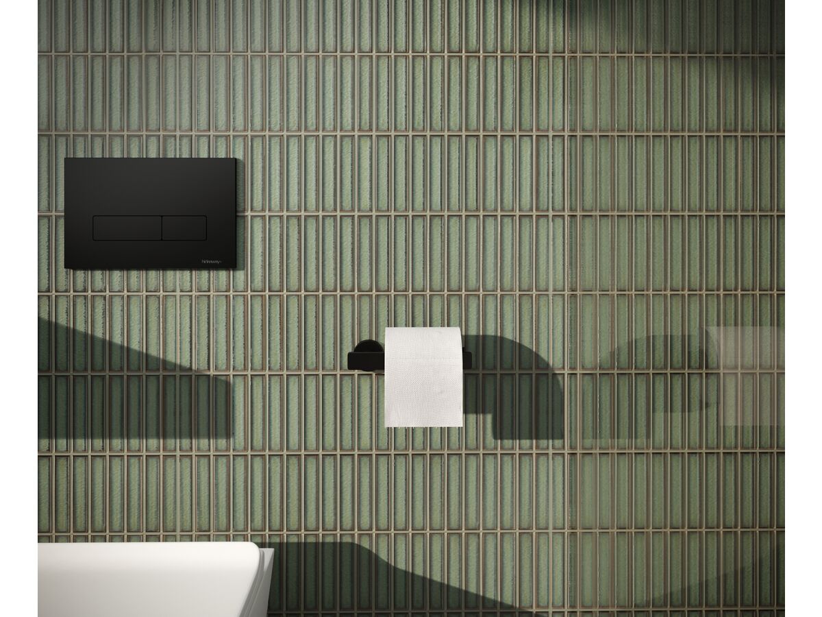 Milli Axon MK2 Straight Toilet Roll Holder Matte Black from Reece