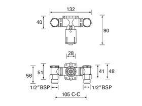 Felton Equal High Pressure Mixing Valve from Reece