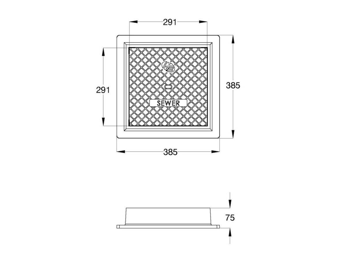 Cast Iron Meter Box (Sewer) 305mm x 300mm from Reece