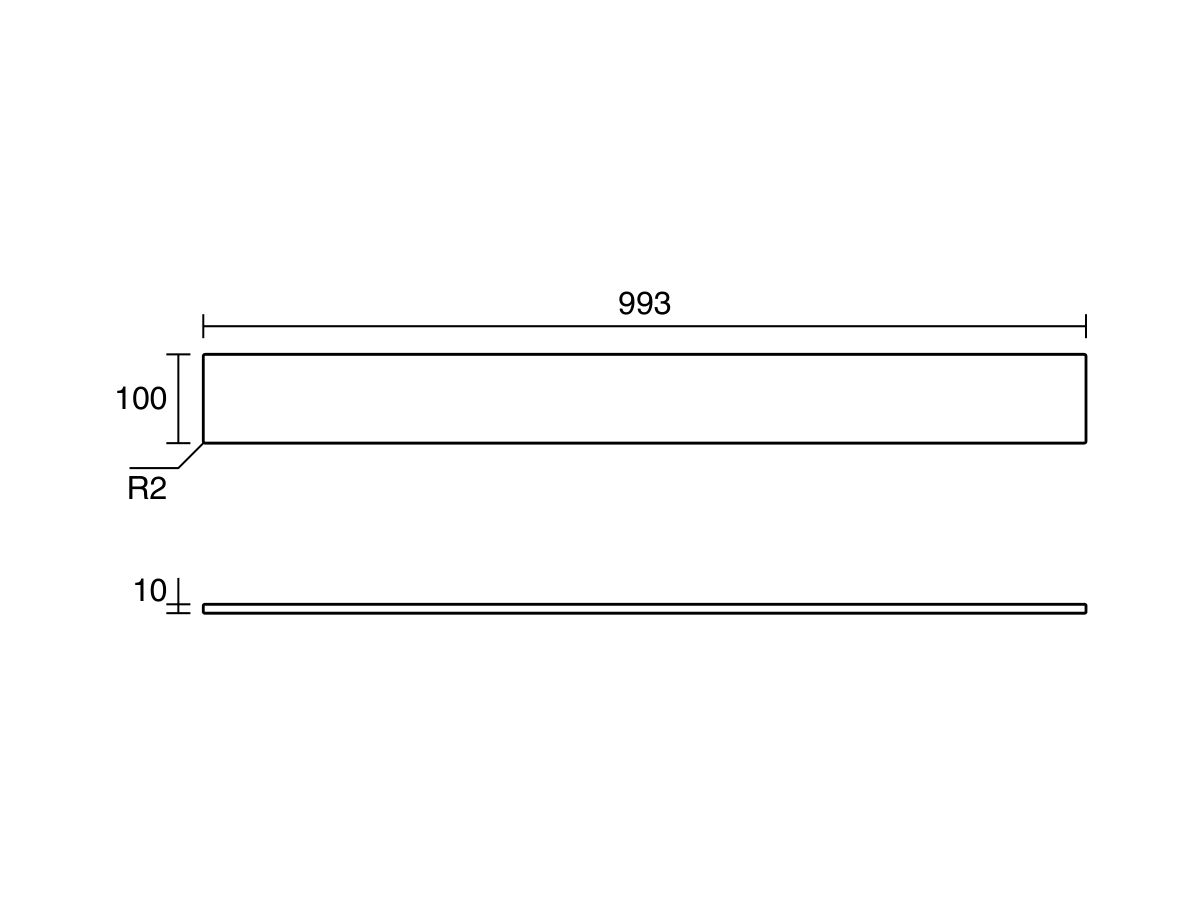 Kado Lux Frameless Enclosure Header (Clips) 1000mm from Reece