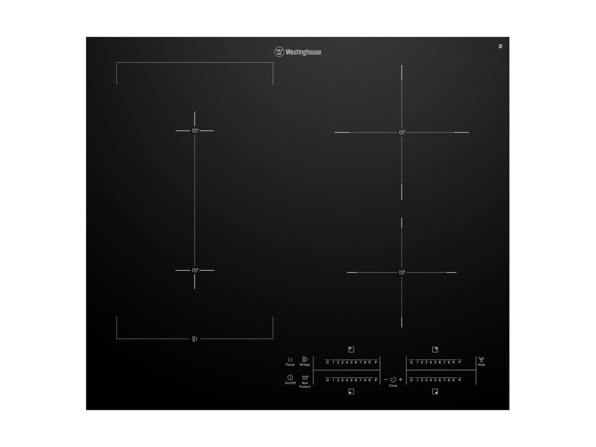 Westinghouse WHI645BD 60cm 4 Zone Induction Cooktop with Boilprotect ...