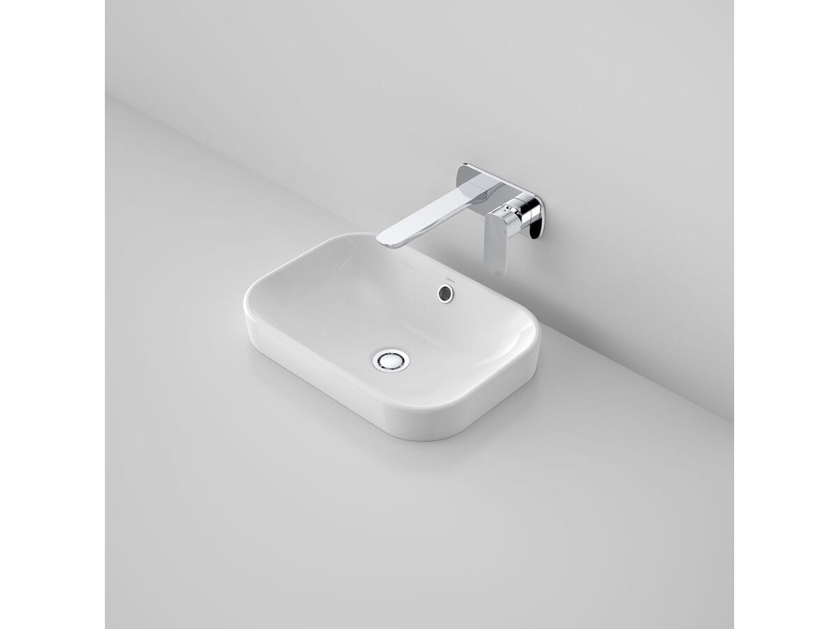 Caroma Luna Inset Basin No Tap Landing Overflow White from Reece