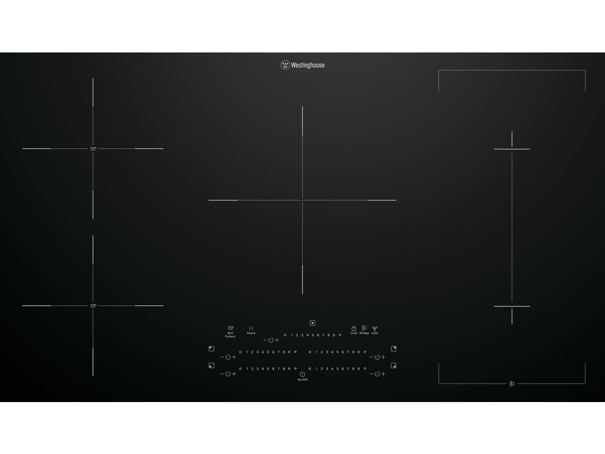 Westinghouse WHI955BD 90cm 5 Zone Induction Cooktop with Boilprotect ...