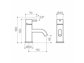 Clark Round Pin Basin Mixer Black (5 Star) from Reece