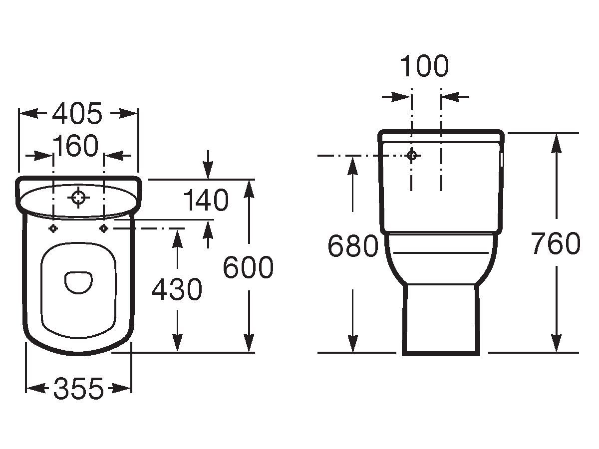 Dama Senso Compact Close Coupled Back To Wall Back Inlet Toilet Suite ...