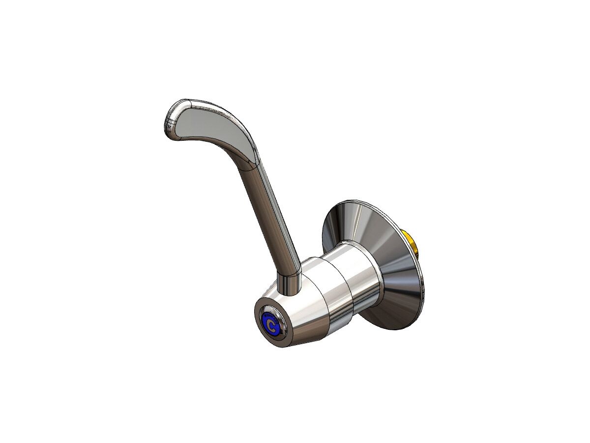 Enware Lever Action Recess Adaptor Tap 150mm Anti-Clockwise to Close ...