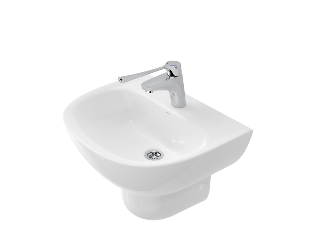 Caroma Care 500 Wall Basin No Tap Holes No Overflow White from Reece