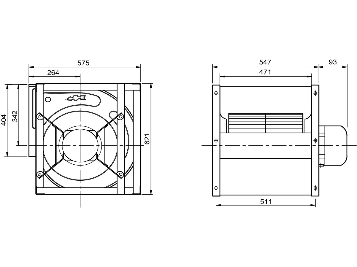 Kruger Centrifugal Fan KDD15/15 2200W from Reece