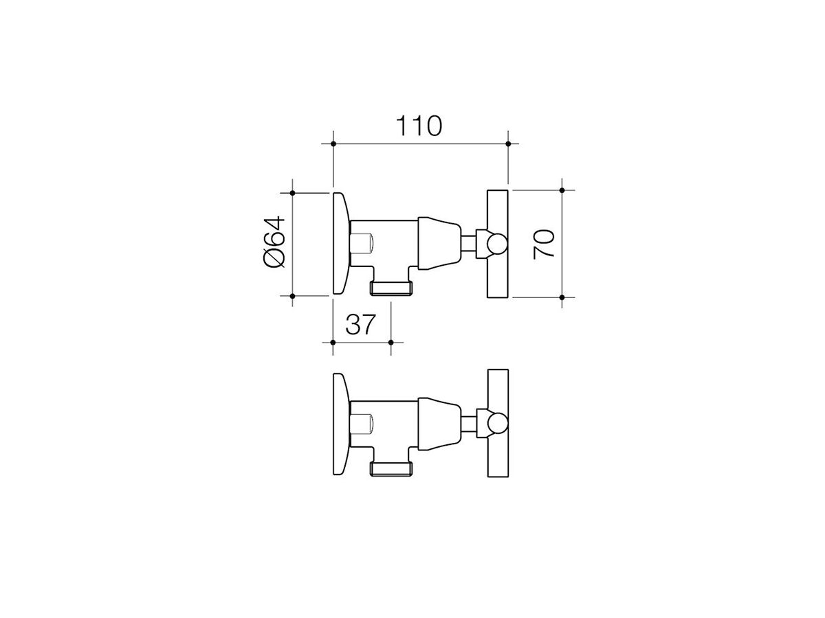 Caroma Coolibah Classic Cross Washing Machine Set Chrome from Reece