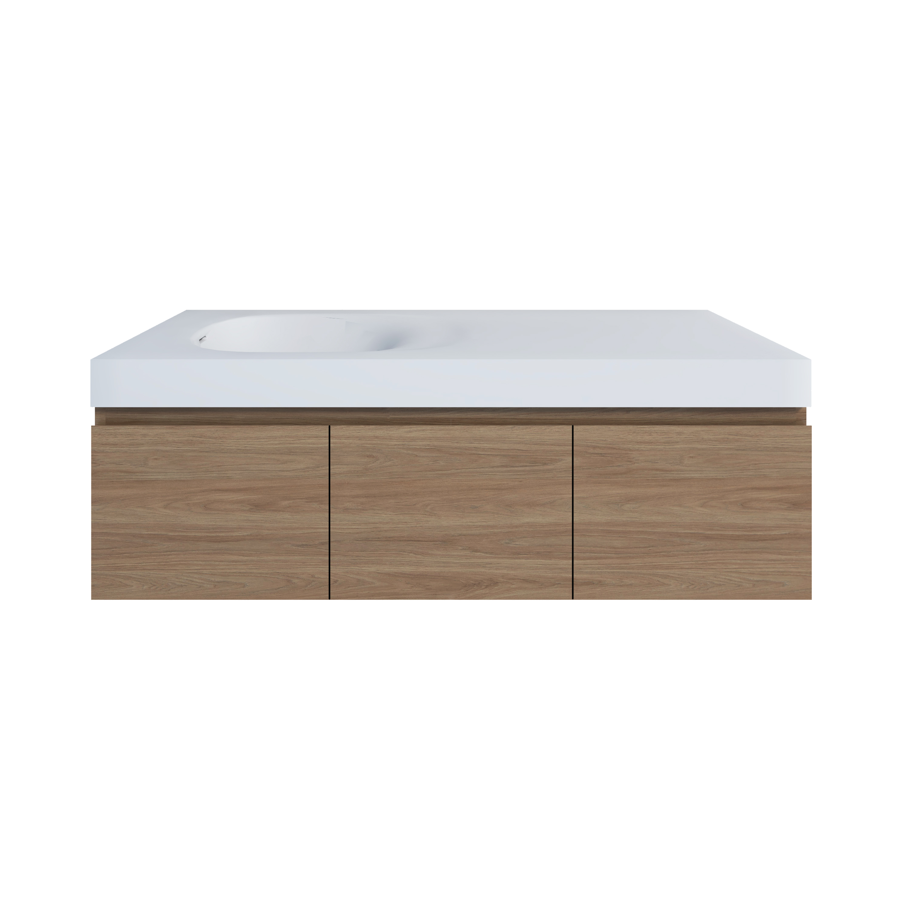 Kado Lussi 1200mm Wall Hung Vanity Unit with Three Soft Close Doors ...