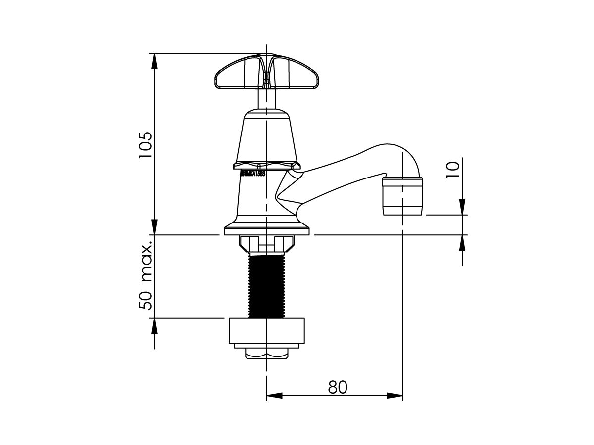 Enware Vandal Proof Pillar Tap Aerated Jumper Valve Chrome (3 Star ...