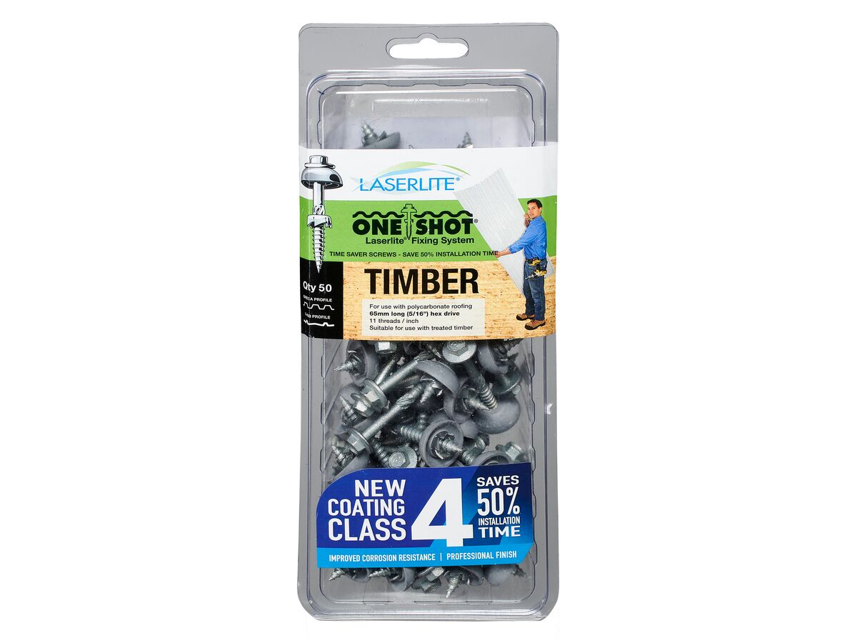 Laserlite One Shot Timber Screw Windspray 12mm x 65mm (50) from Reece