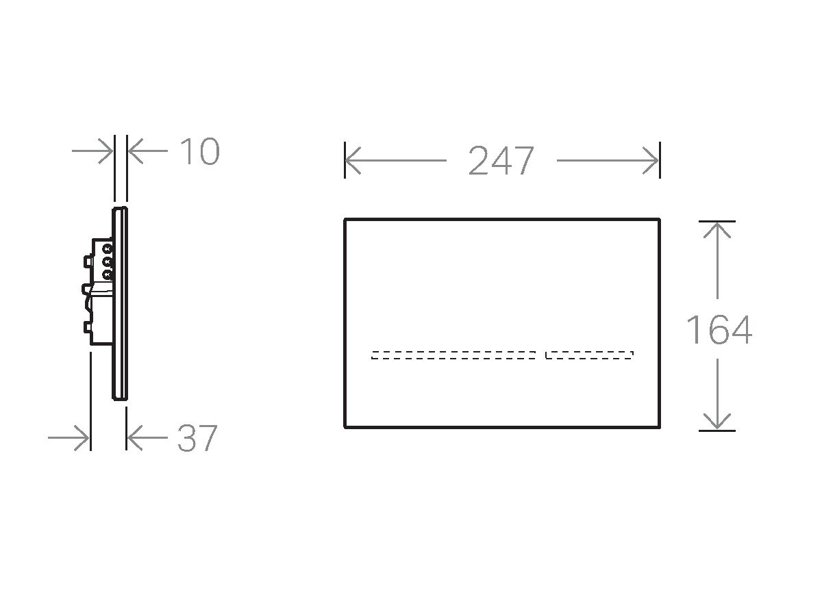 Geberit Sigma 80 Touchless Plate Reflective Glass from Reece