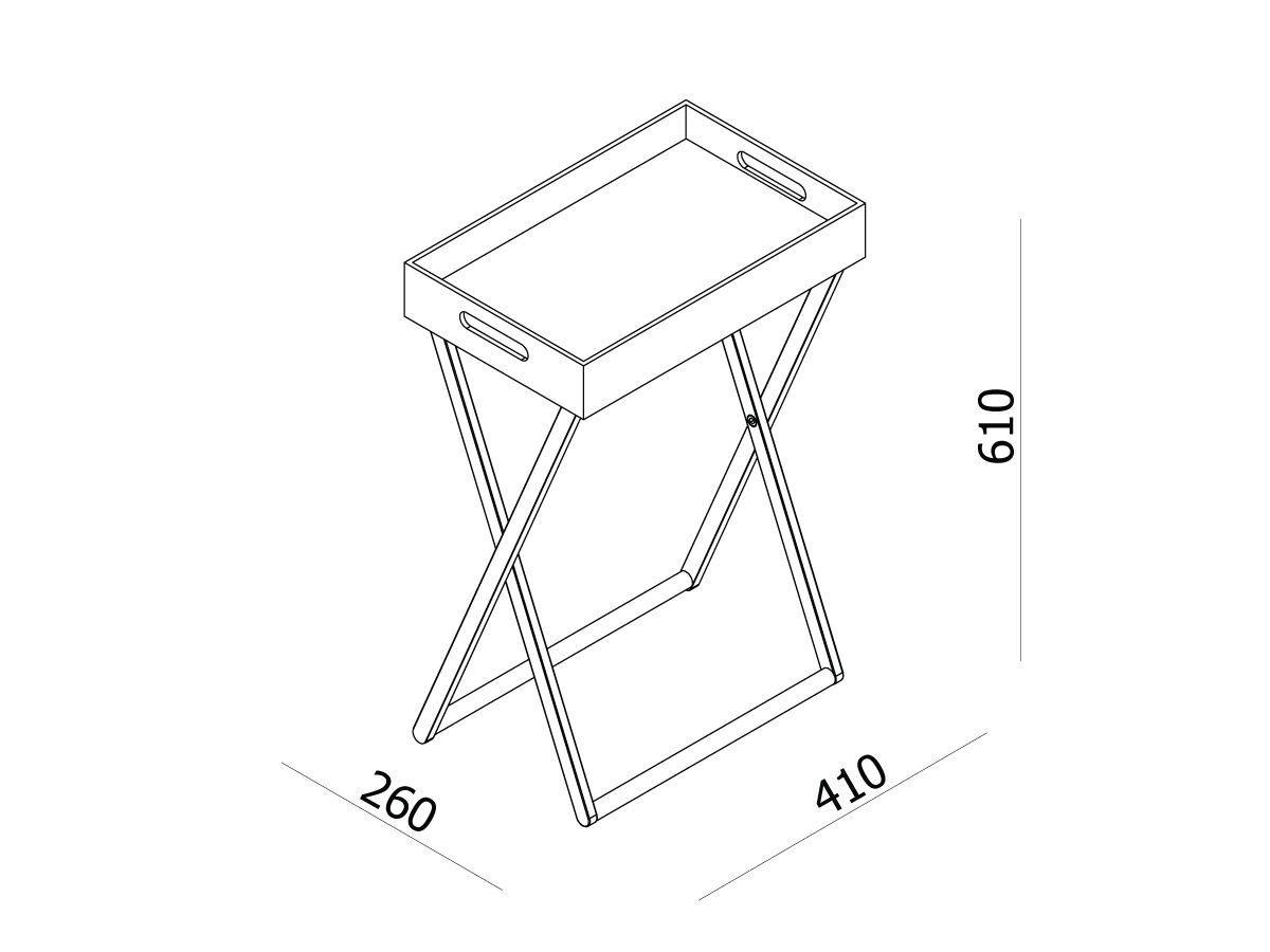 Milli Axon MK2 Side Table with Tray Matte Black from Reece
