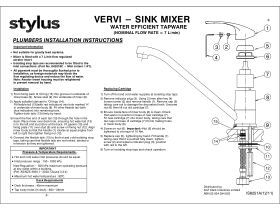 Stylus Verdi Sink Mixer Tap Chrome (4 Star) from Reece