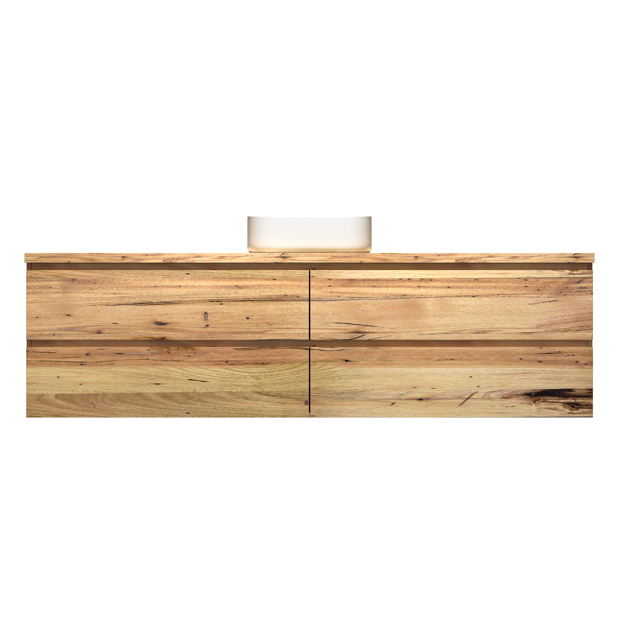 Kado Arc Timber Twin Drawer 1800mm Single Bowl Vanity Unit Timber Top ...