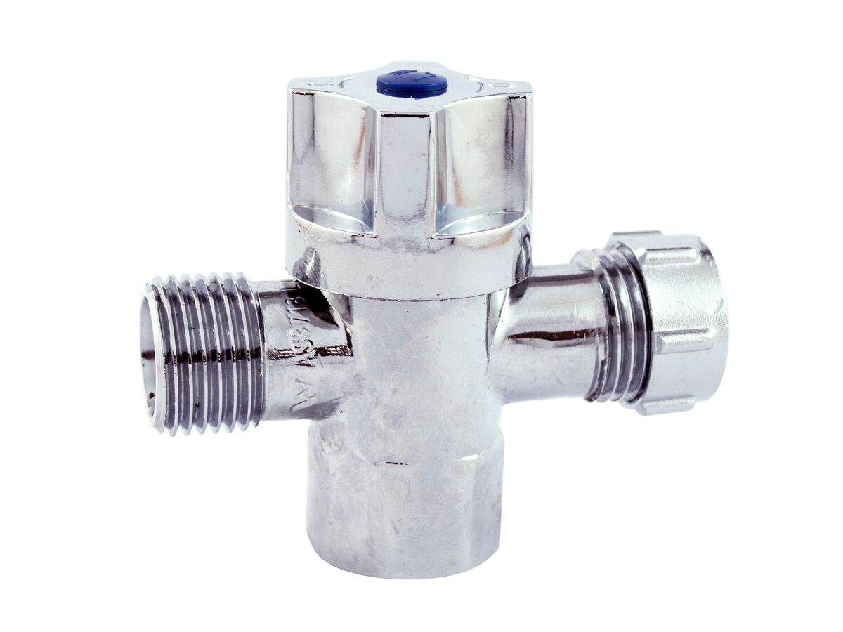 Mini Valve 3 Way - 15mm x 15mm from Reece
