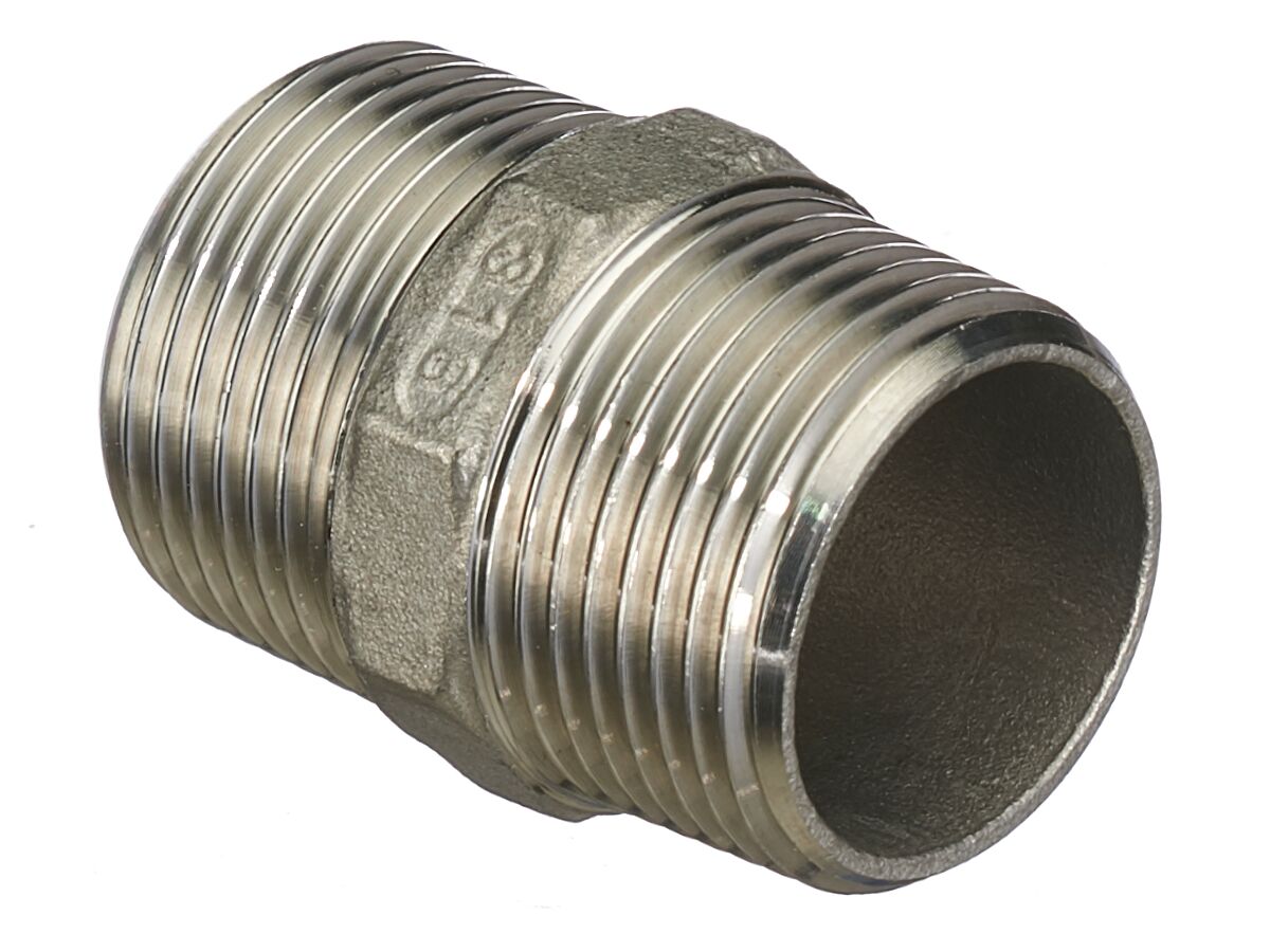 Stainless Steel 316 150lb Hex Nipple BSP 20mm from Reece
