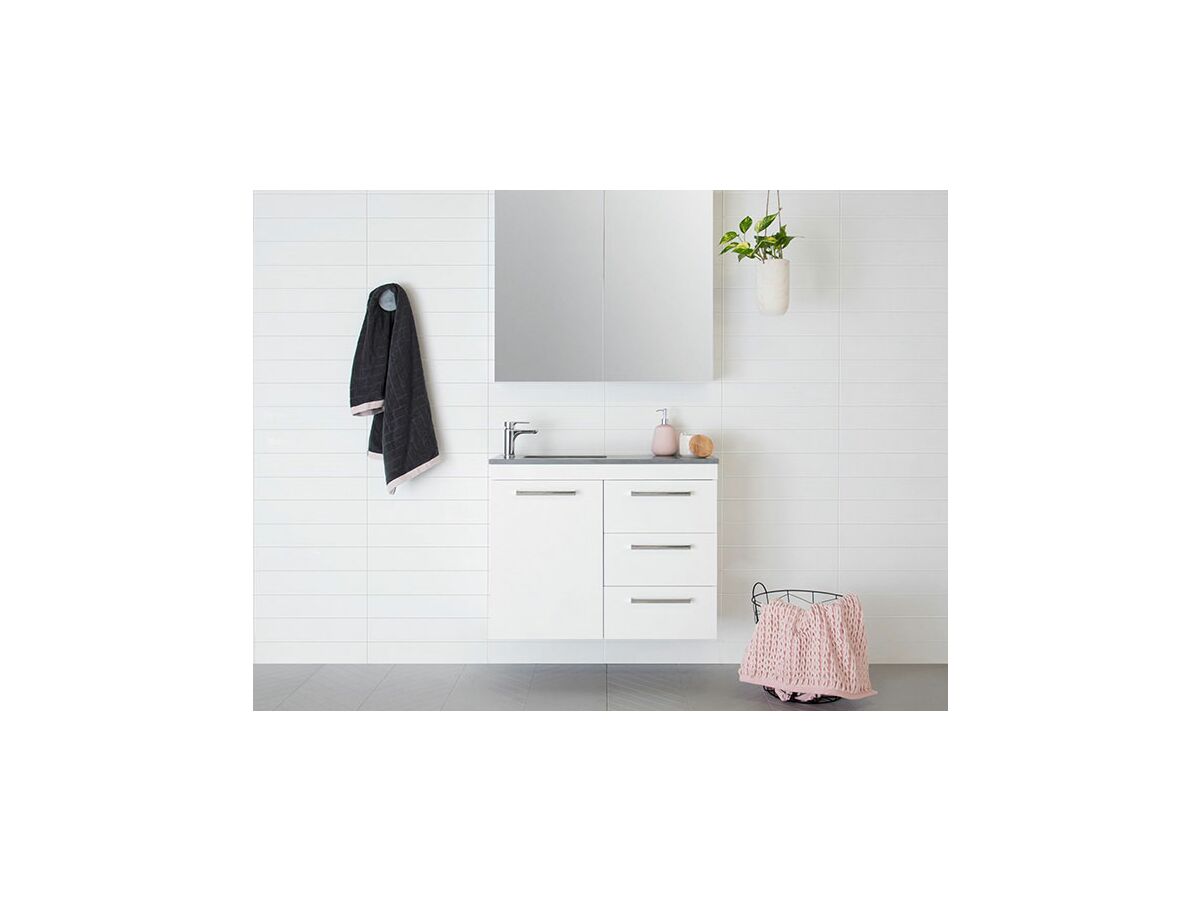 ADP Essence MKII 900mm Ensuite Vanity Unit Wall Hung 1 Door 3 Drawers ...