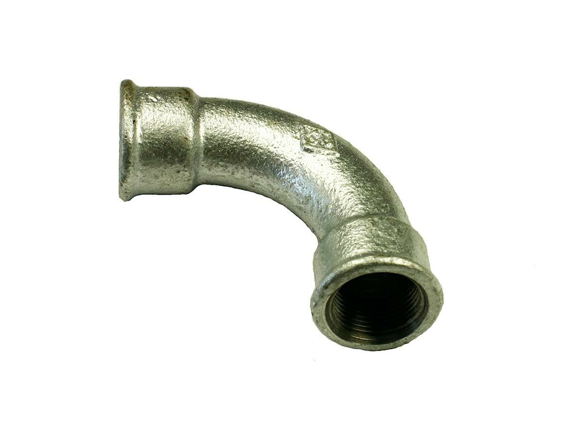 Galvanised Malleable Iron Bend 90 Degrees (Female x Female) 100mm from ...