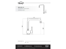 Abey Malibu Q Square Gooseneck Sink Mixer Tap Chrome (4 Star) from Reece