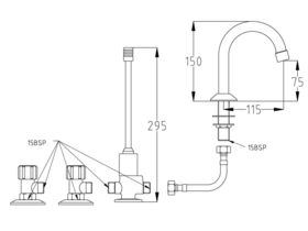 Knee Operated Valve Kit Complete (6 Star) from Reece