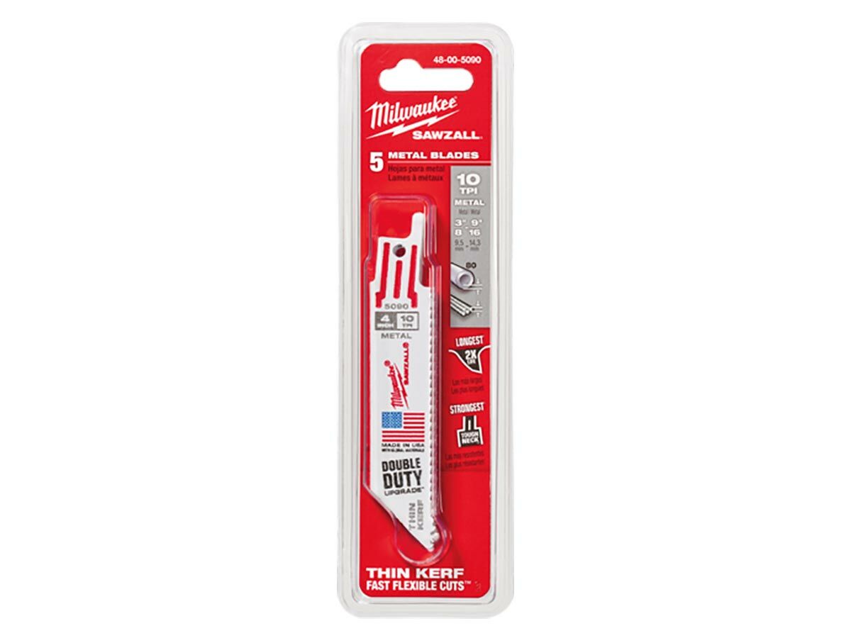 Milwaukee Reciprocating Blade 100mm Grit Bimetal 5 Pack from Reece