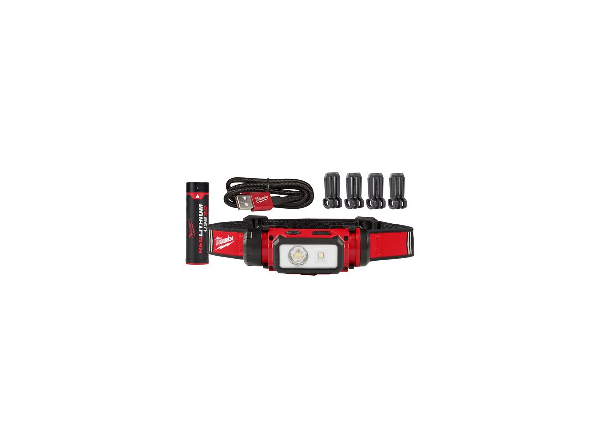 REDLITHIUM USB Rechargeable Hard Hat Headlamp 600 Lumen 3.0Ah Kit from ...