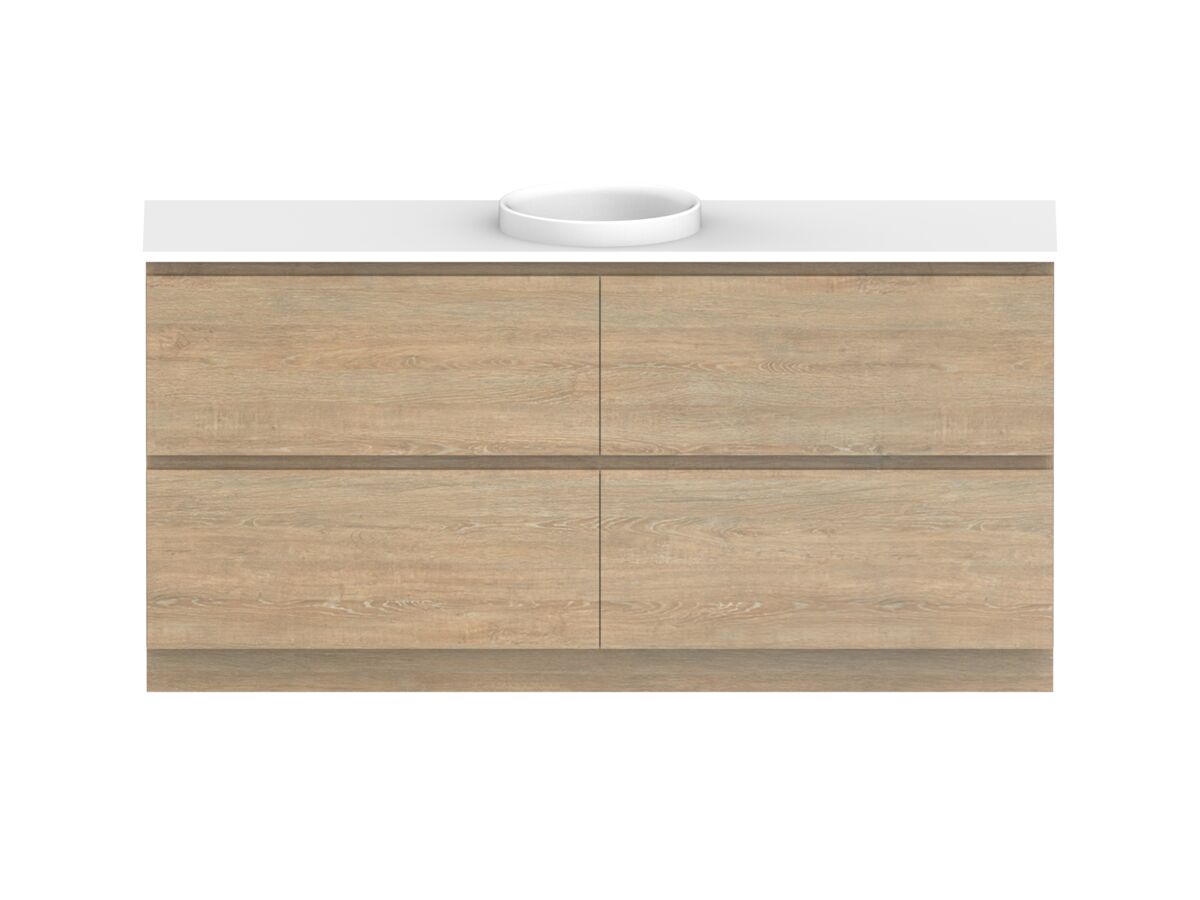 Posh Domaine Plus All-Drawer Twin 1800mm Floor Mounted Vanity Unit ...