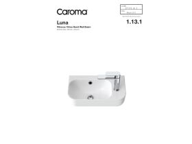 Caroma Luna Hand Wall Basin No Taphole Overflow White from Reece