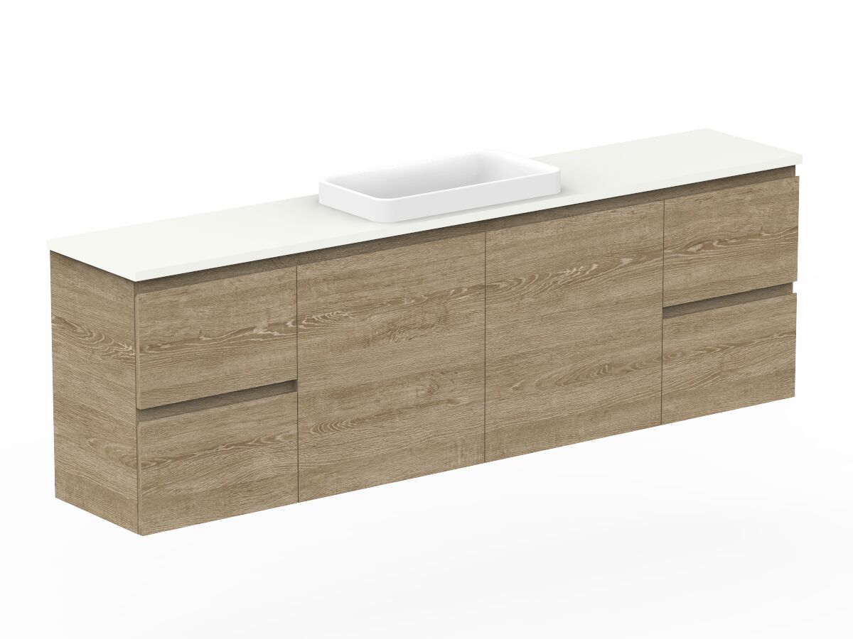 Posh Domaine 1800mm Ensuite Wall Hung Vanity Unit Single Bowl Friday ...