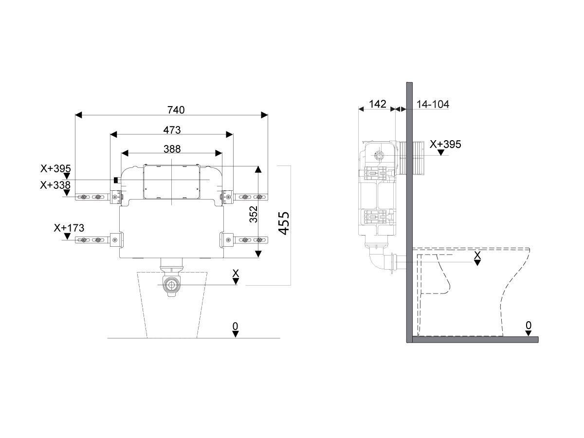 Hideaway+ Undercounter Cistern Back to Wall (4 Star) from Reece