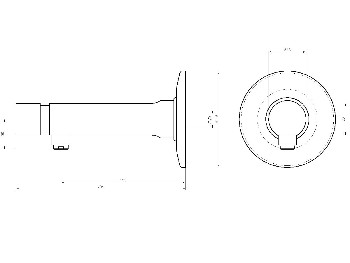 Gentec Flostop 12 Time Flow Single Temperature Wall Mounted Bib Tap (6 ...