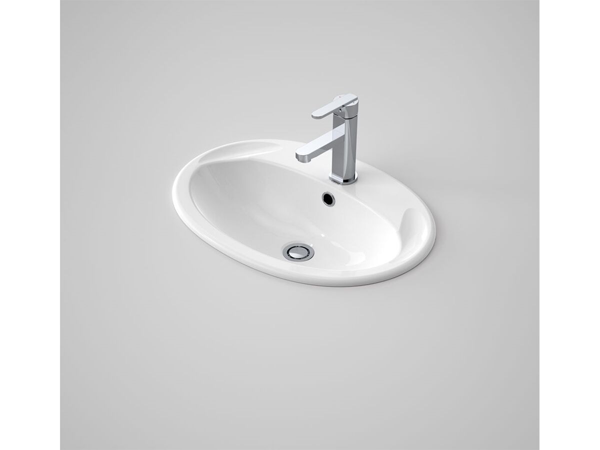 Caroma Centro Vanity Basin with Overflow 1 Taphole 565 x 395mm White ...