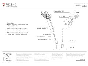 Phoenix Vivid Slimline Handshower Brushed Nickel (5 Star) from Reece