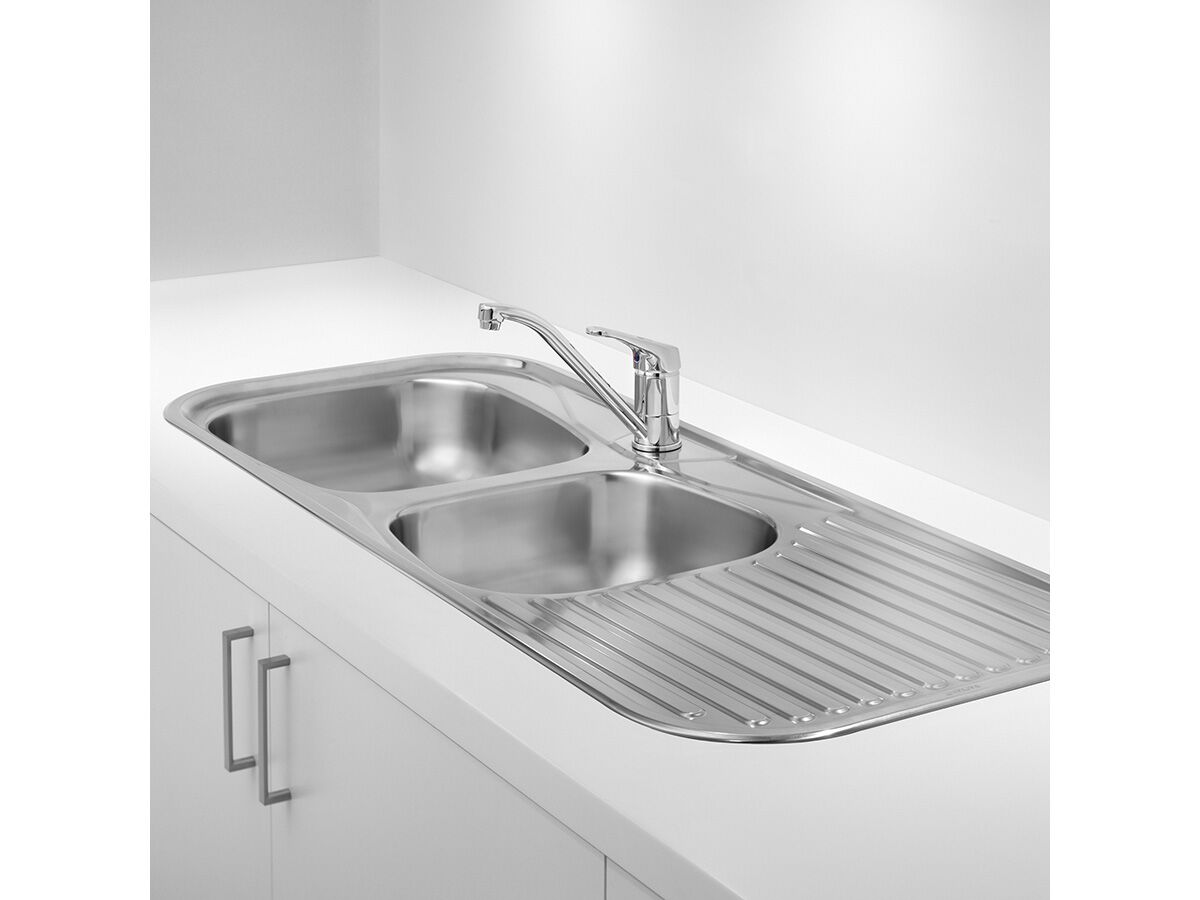 Clark Radiant R175 1.75 End Bowl Sink 1 Taphole Left Hand Bowl 1200 ...