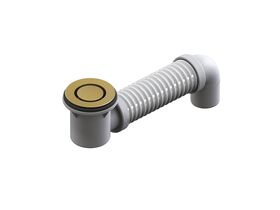 Plug & Waste Bath Bend Pop Down with Connector 40mm Brushed Gold from Reece