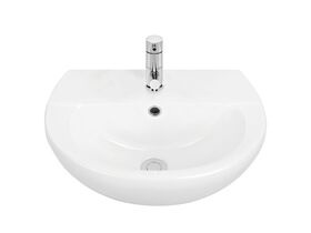 Stylus Venecia 450 Wall Basin 1 Taphole Caroma White from Reece