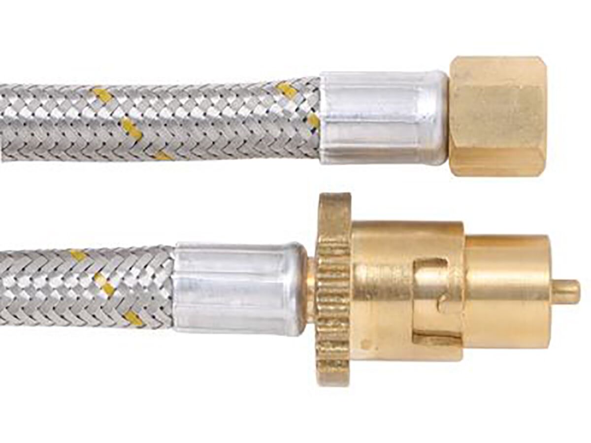 3/8" SAE Female Flare x Male Bayonet Gas Hose 1500 from Reece