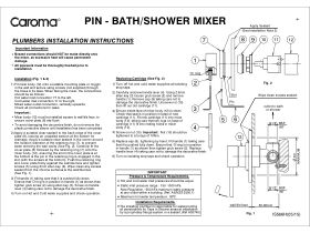 Caroma Pin Bath / Shower Mixer Tap Chrome from Reece