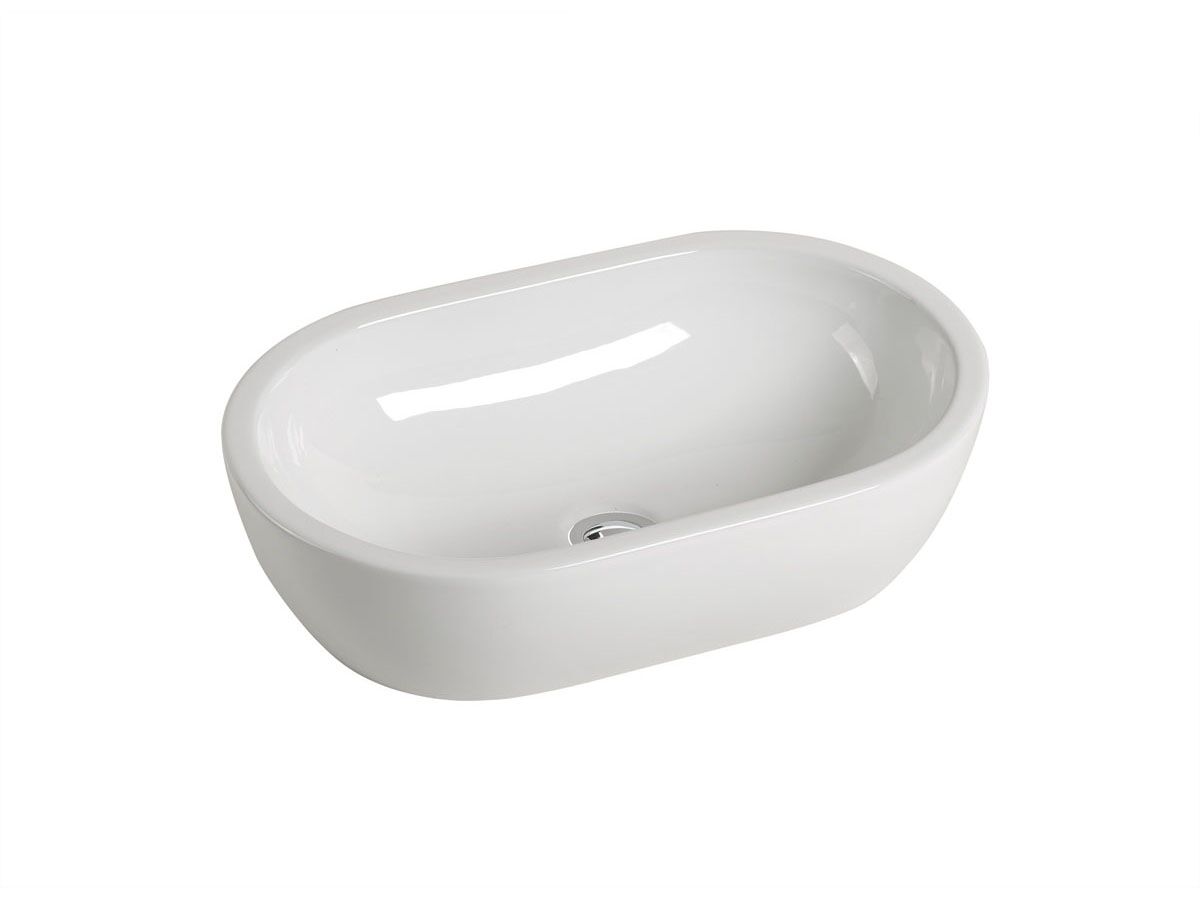 Mizu Soothe Vessel Basin 550 x 355 x 150mm No Taphole White from Reece