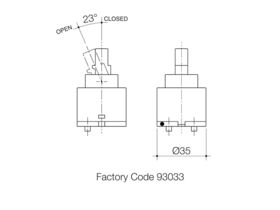 Dorf Mixer Tap Lever Ceramic Disc Cartridge from Reece