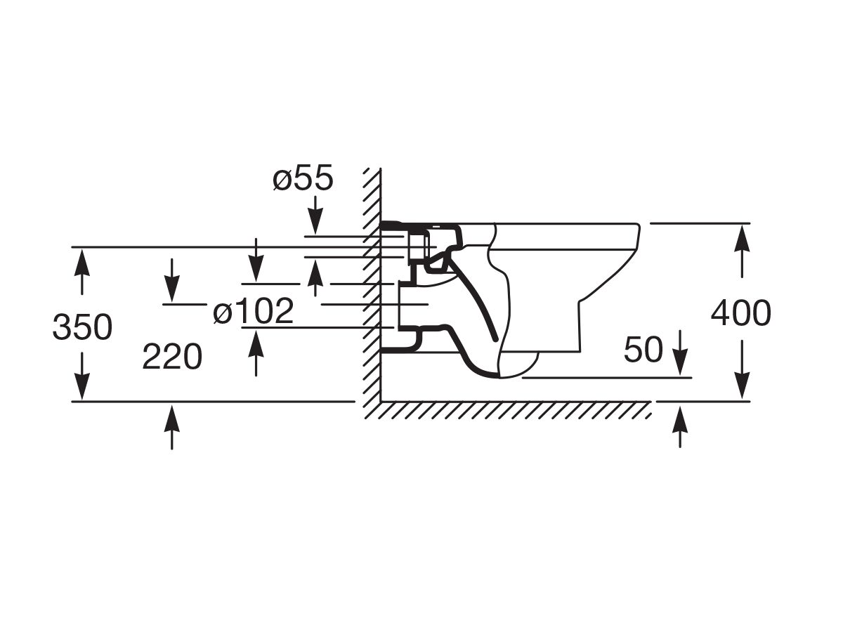 Dama Senso Compact Wall Hung Pan Soft Close Quick Release White/Chrome ...