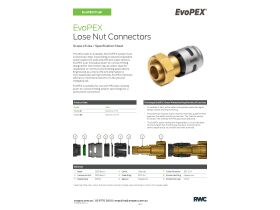 EvoPex Lead Free Straight Loose Nut Connector 20mm x 3/4" Female from Reece