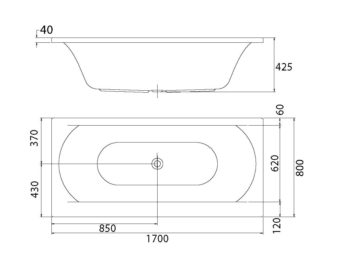 Ideal Standard Moments Inset Bath White Rectangle Bath Bath from Reece