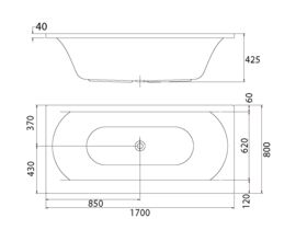 Ideal Standard Moments Inset Bath White Rectangle Bath Bath from Reece